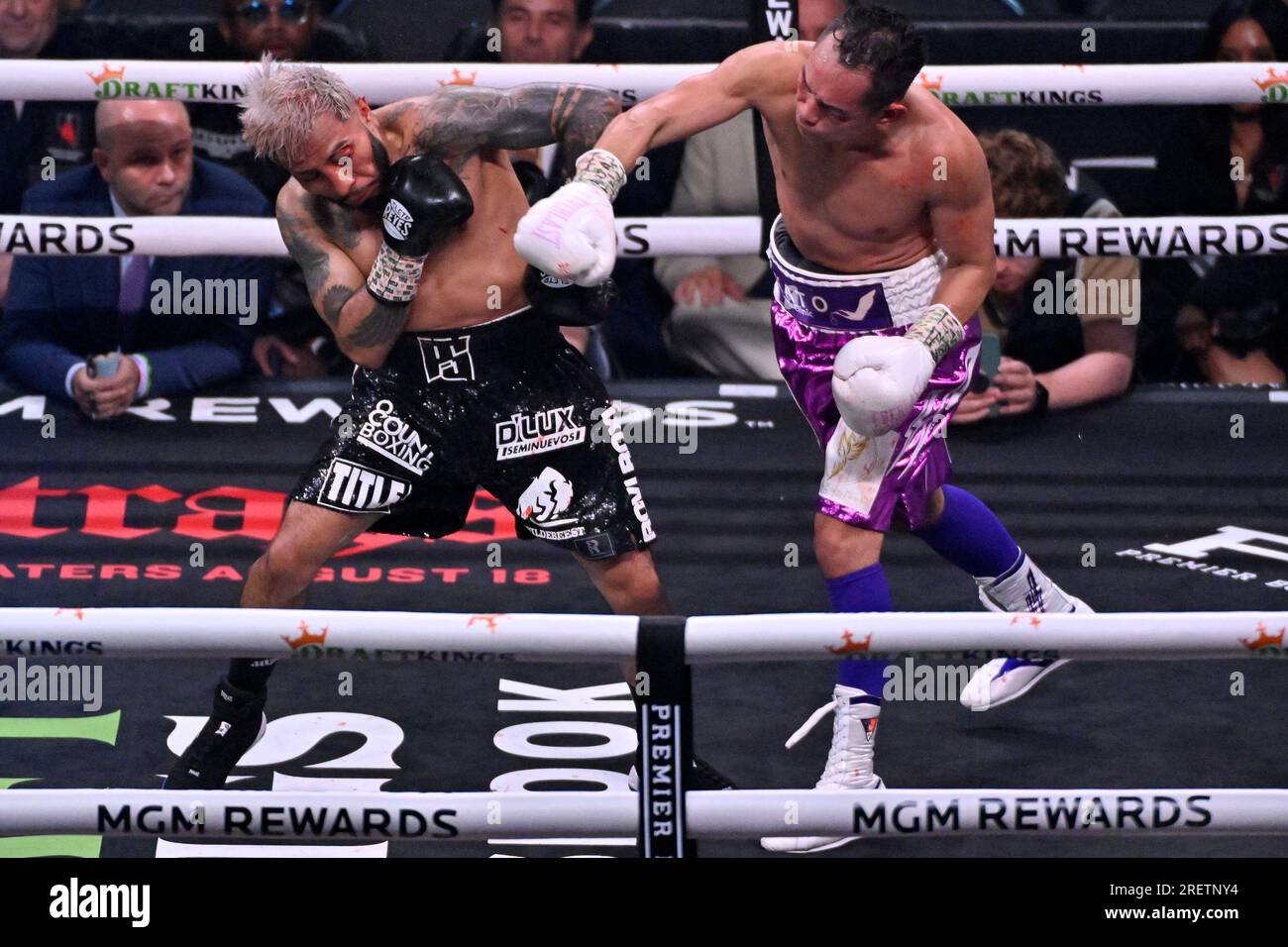 Alexandro Santiago, left, fights Nonito Donaire during their ...