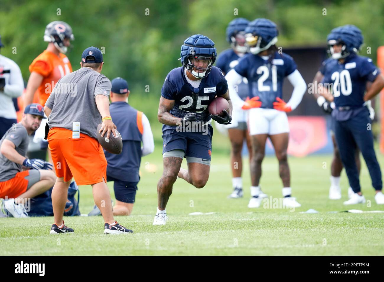Chicago Bears running back Trestan Ebner participates in the NFL ...