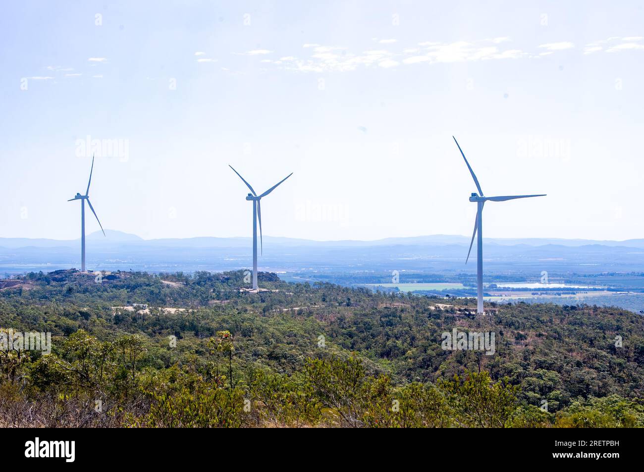 Wind Farm Towers and Turbines, Mt Edith Windfarm, North Queensland ...