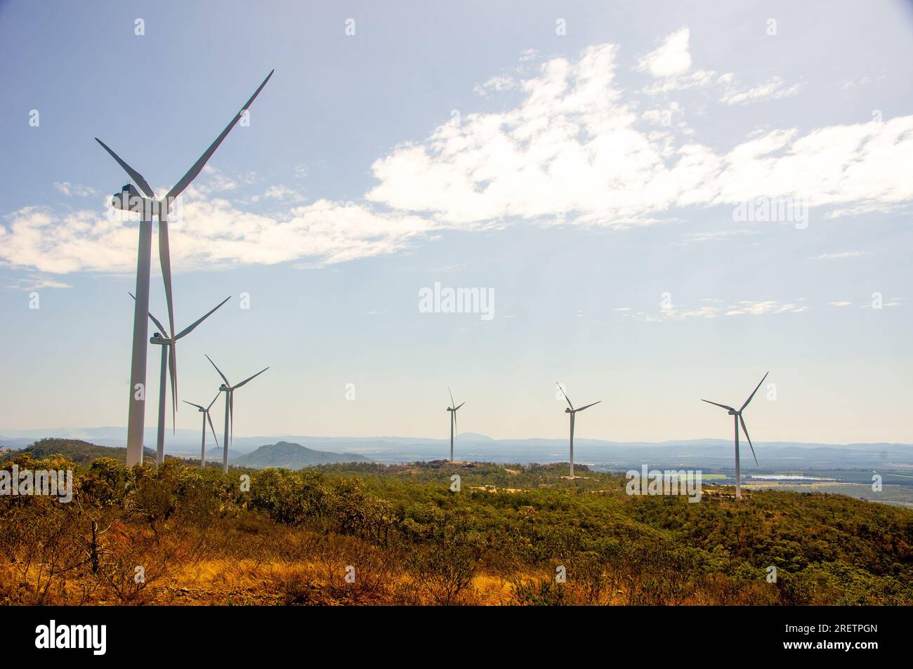 Wind Farm Towers and Turbines, Mt Edith Windfarm, North Queensland ...