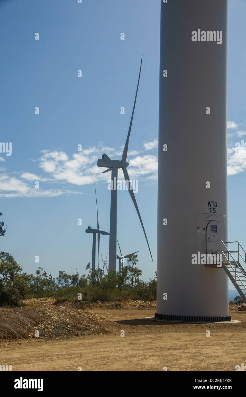 Wind Farm Towers and Turbines, Mt Edith Windfarm, North Queensland ...