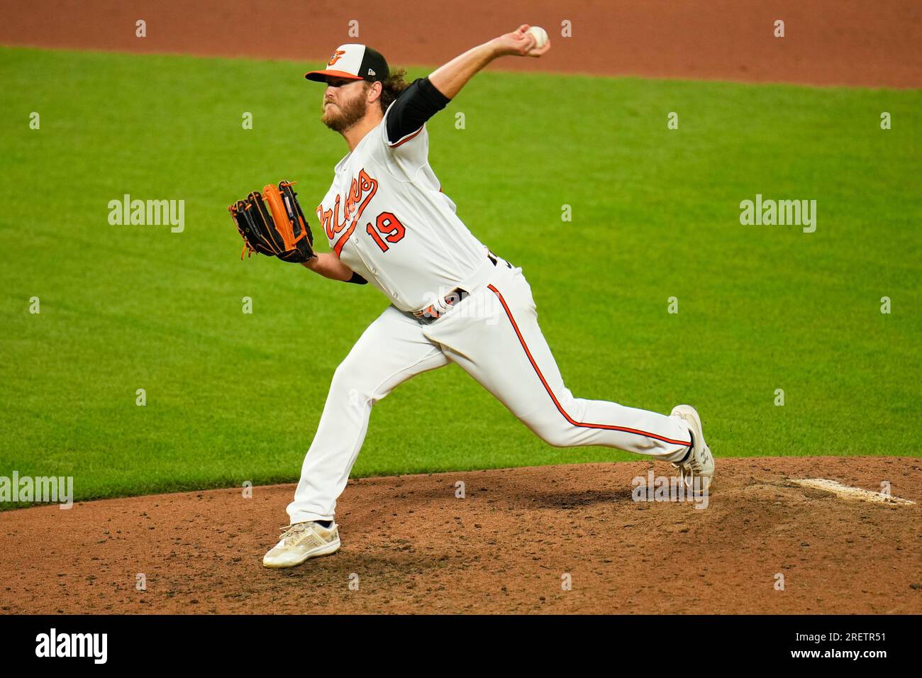 Baltimore Orioles starting pitcher Cole Irvin throws a pitch to the New ...