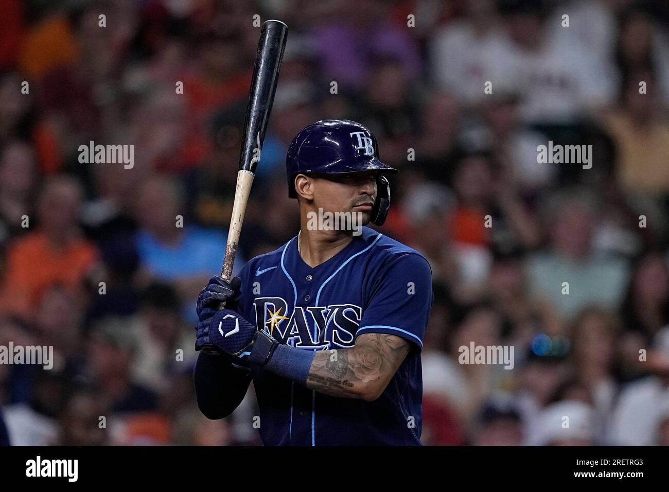 Tampa Bay Rays' Christian Bethancourt bats during the sixth inning of a ...