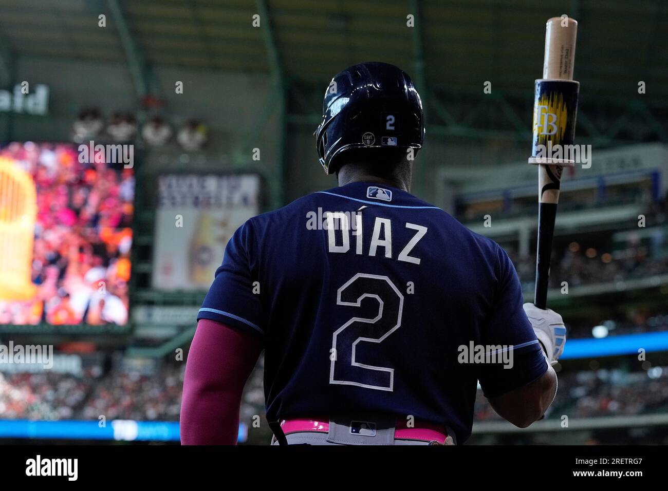 Tampa Bay Rays' Yandy Diaz stands on deck before a baseball game ...