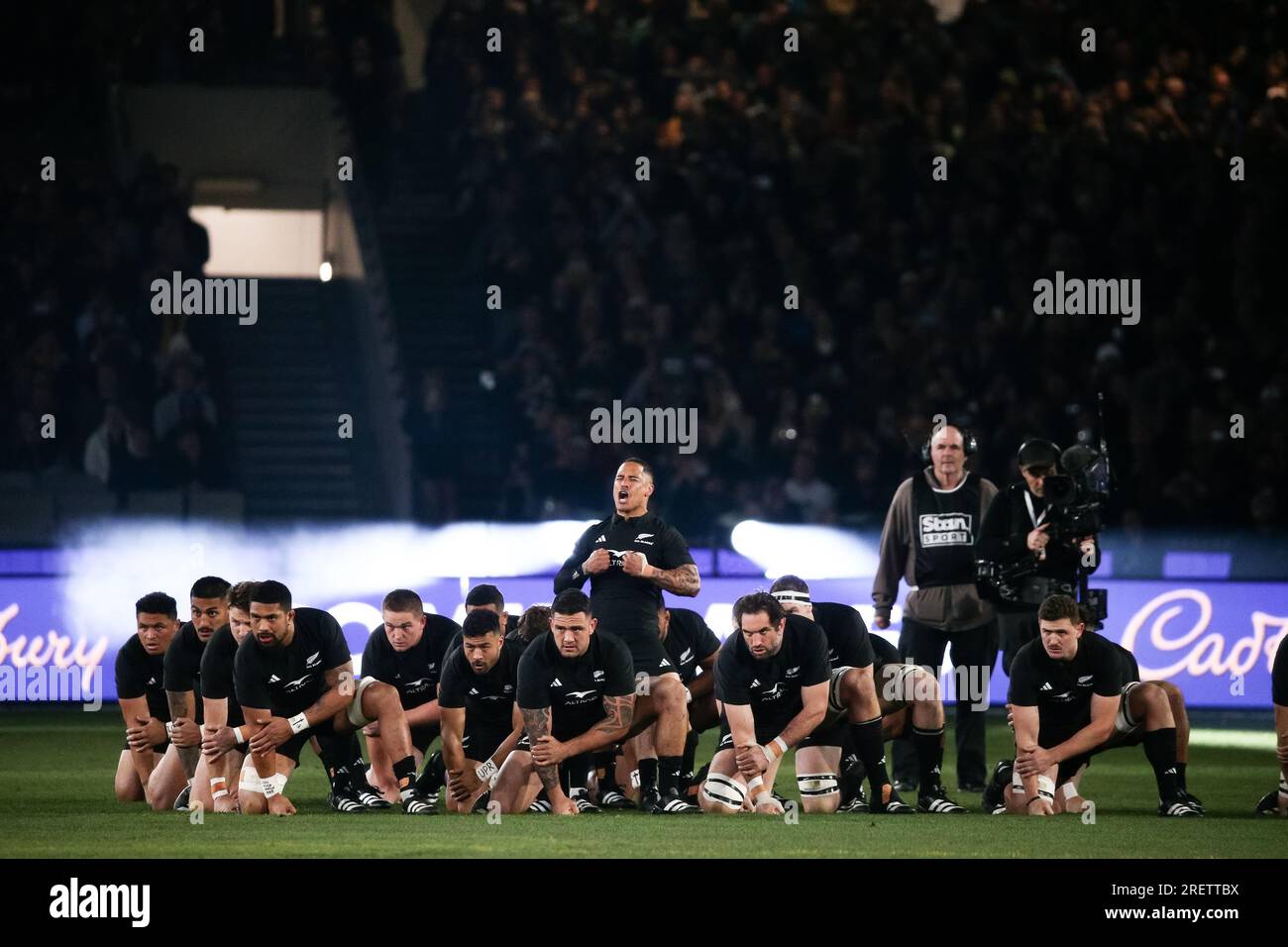 Melbourne, Australia, 29 July, 2023. The New Zealand Team performs the ...