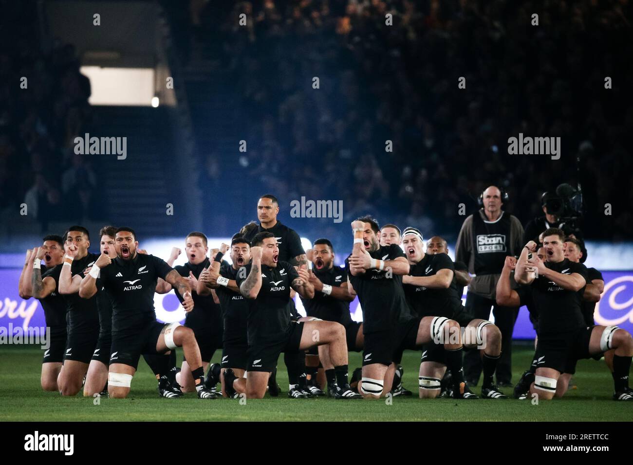 Melbourne, Australia, 29 July, 2023. The New Zealand Team performs the ...