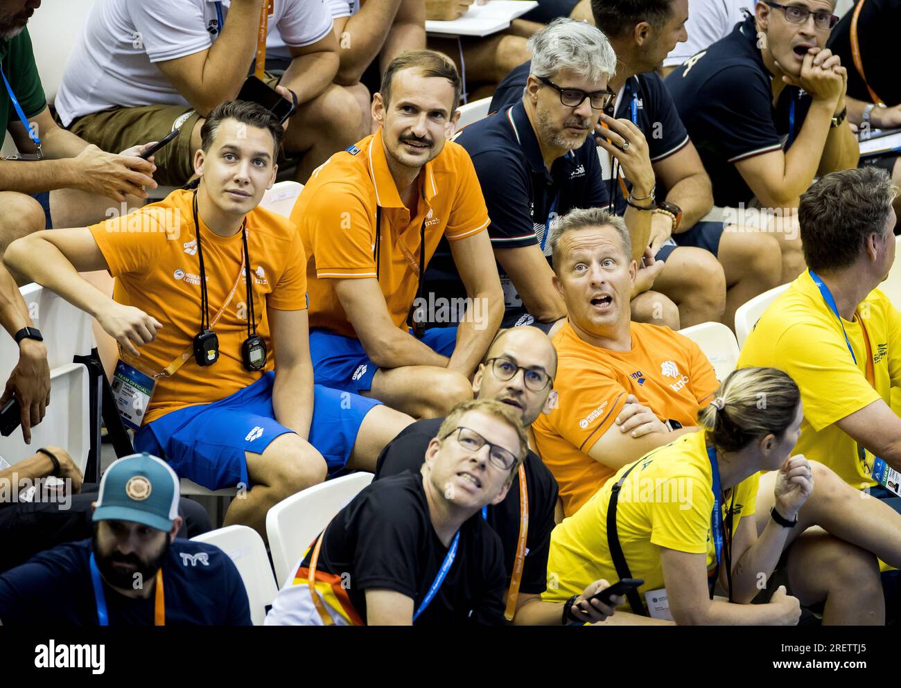 FUKUOKA - Coach Geert Janssen, coach Patrick Pearson and national coach ...