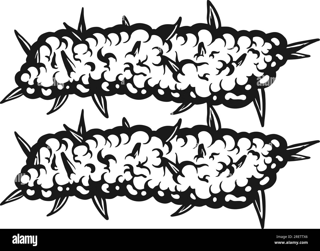 Harmony equal symbol cannabis smoke outline vector illustrations for ...