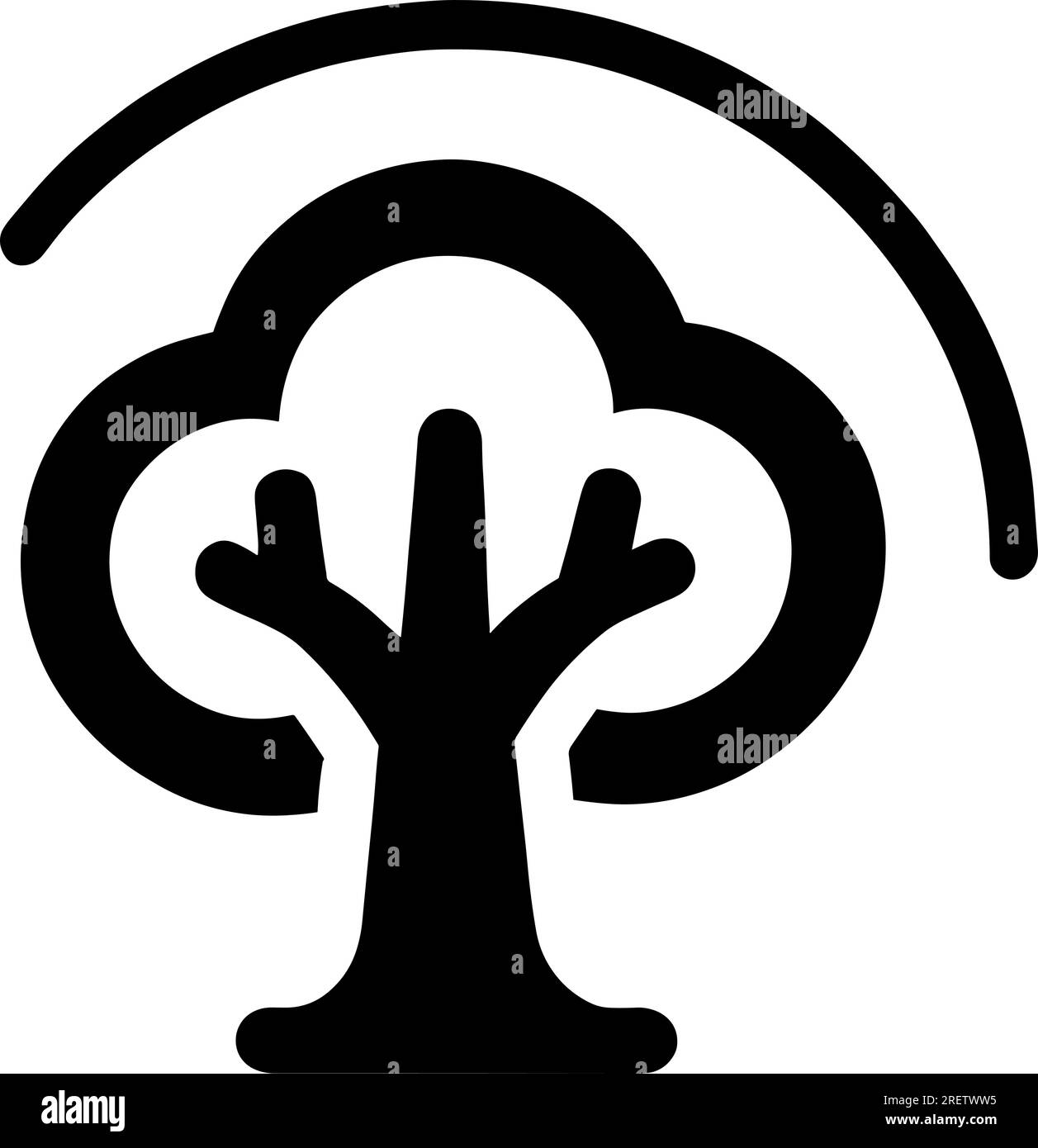 tree silhouette, tree icon,tree vector illustration, nature, forest ...