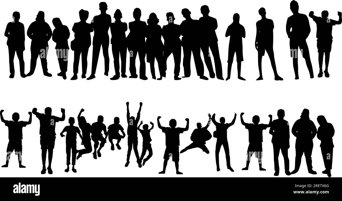 Diverse crowd dancing and standing vector: show unity, celebration, fun ...