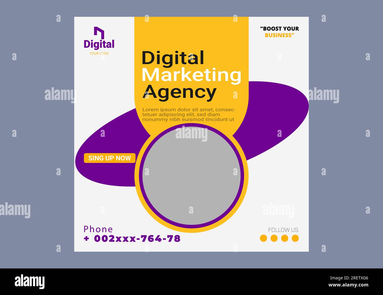 Marketing Strategies webinar banner invitation and social media post ...