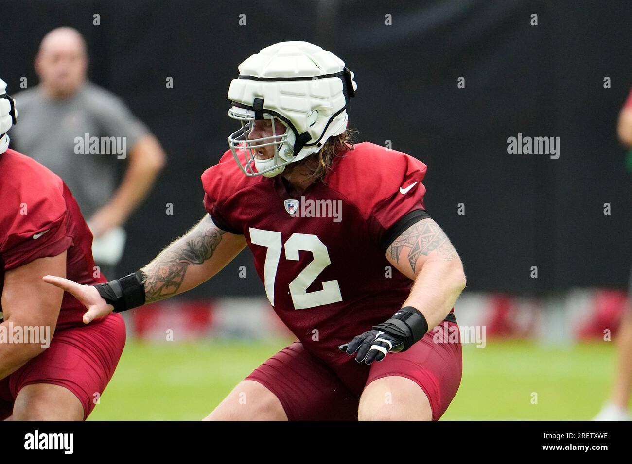 Arizona Cardinals guard Hjalte Froholdt protects the pocket during NFL ...