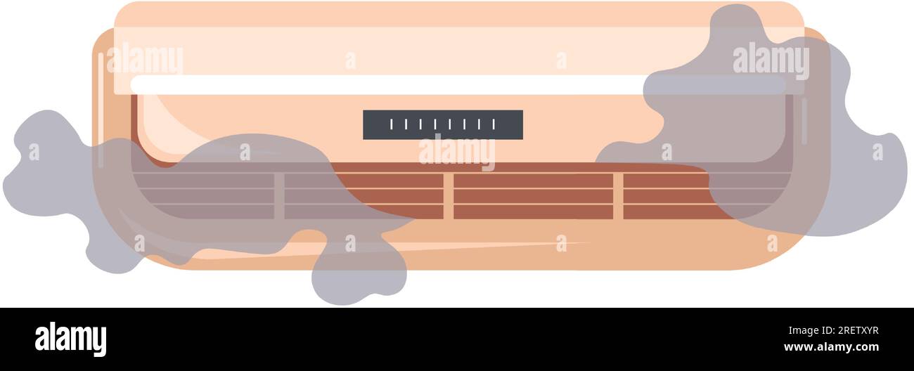 Broken air conditioner Cut Out Stock Images & Pictures - Alamy