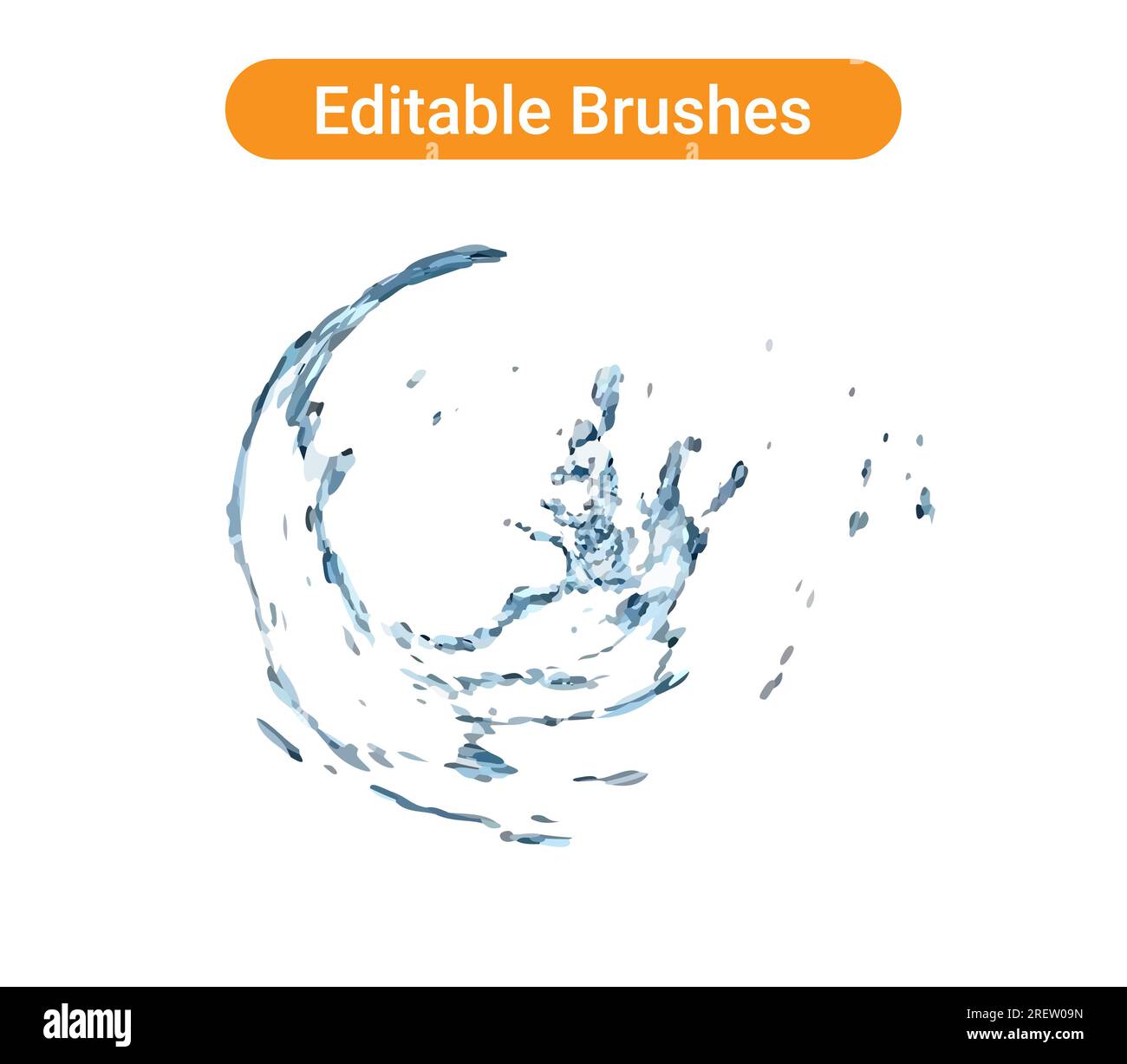 Water splash cut out Stock Vector Images - Alamy