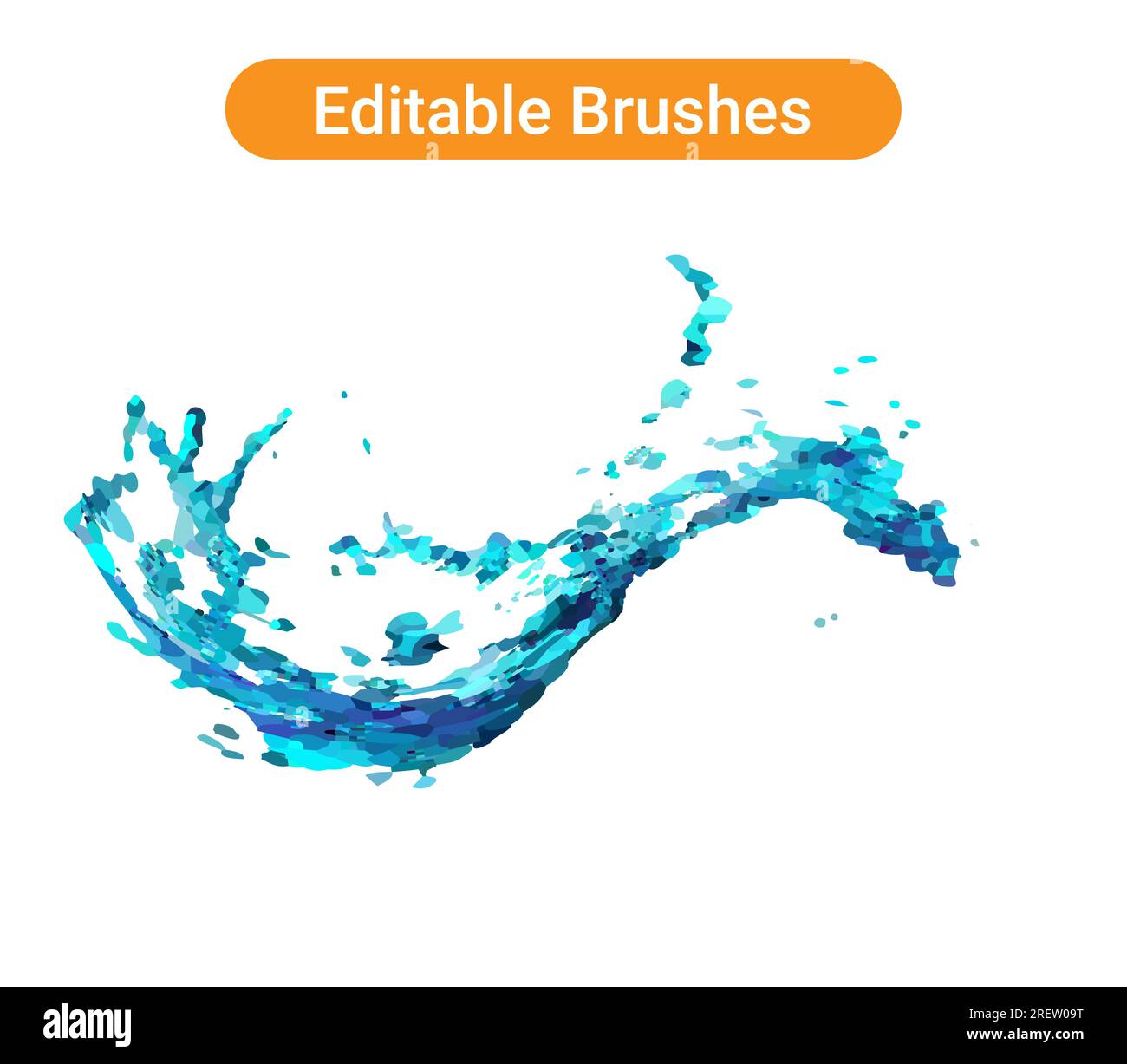 water splash isolated on white Stock Vector Image & Art - Alamy