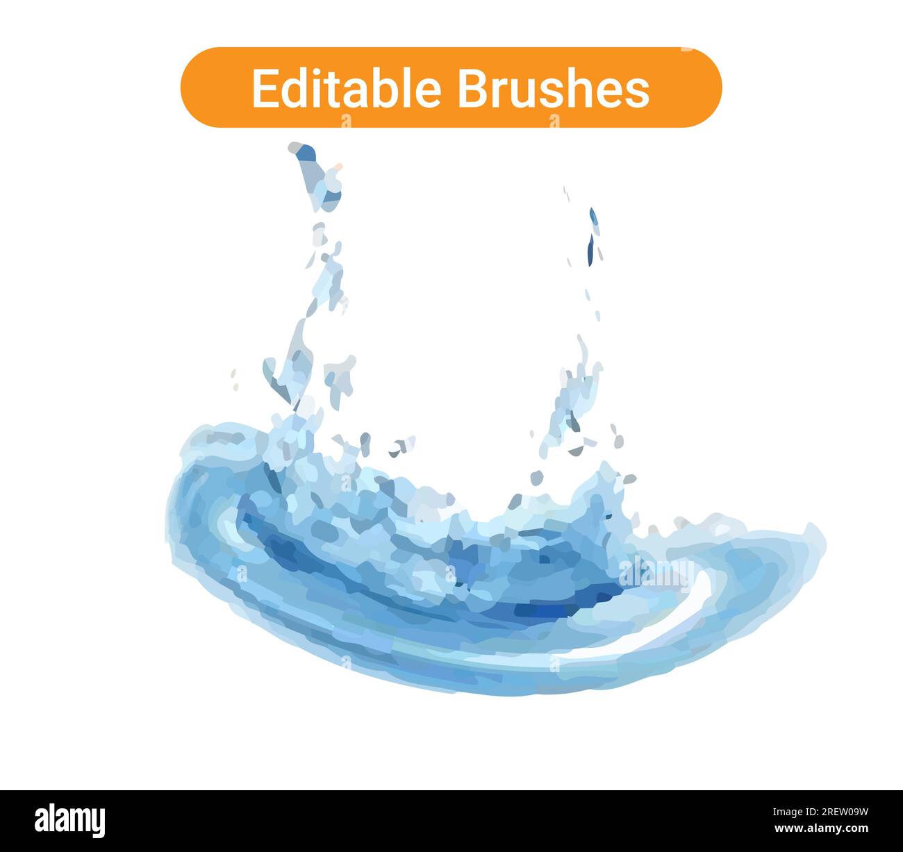 water splash isolated on white Stock Vector Image & Art - Alamy