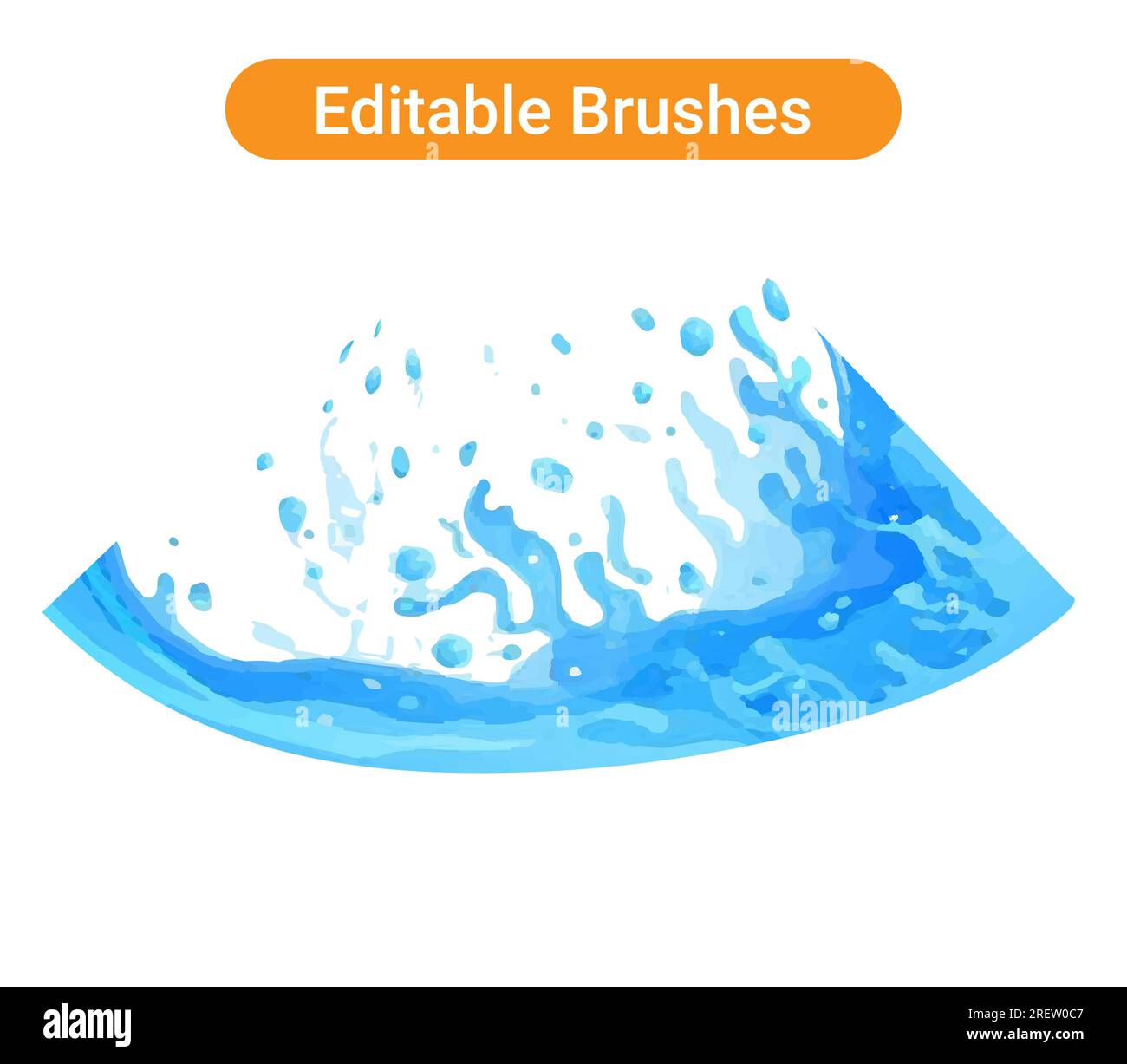 water splash isolated on white Stock Vector Image & Art - Alamy