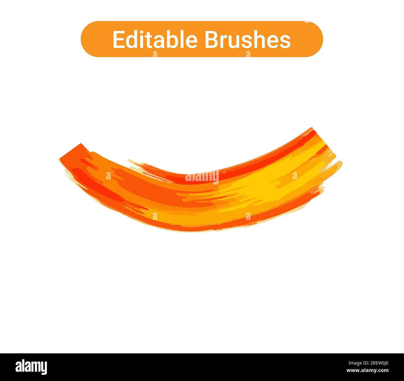 Brush strokes isolated. Editable brush arts Stock Vector Image & Art ...
