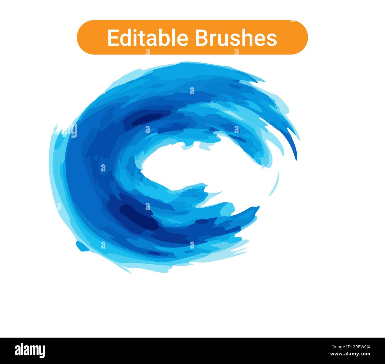 Brush strokes isolated. Editable brush arts Stock Vector Image & Art ...