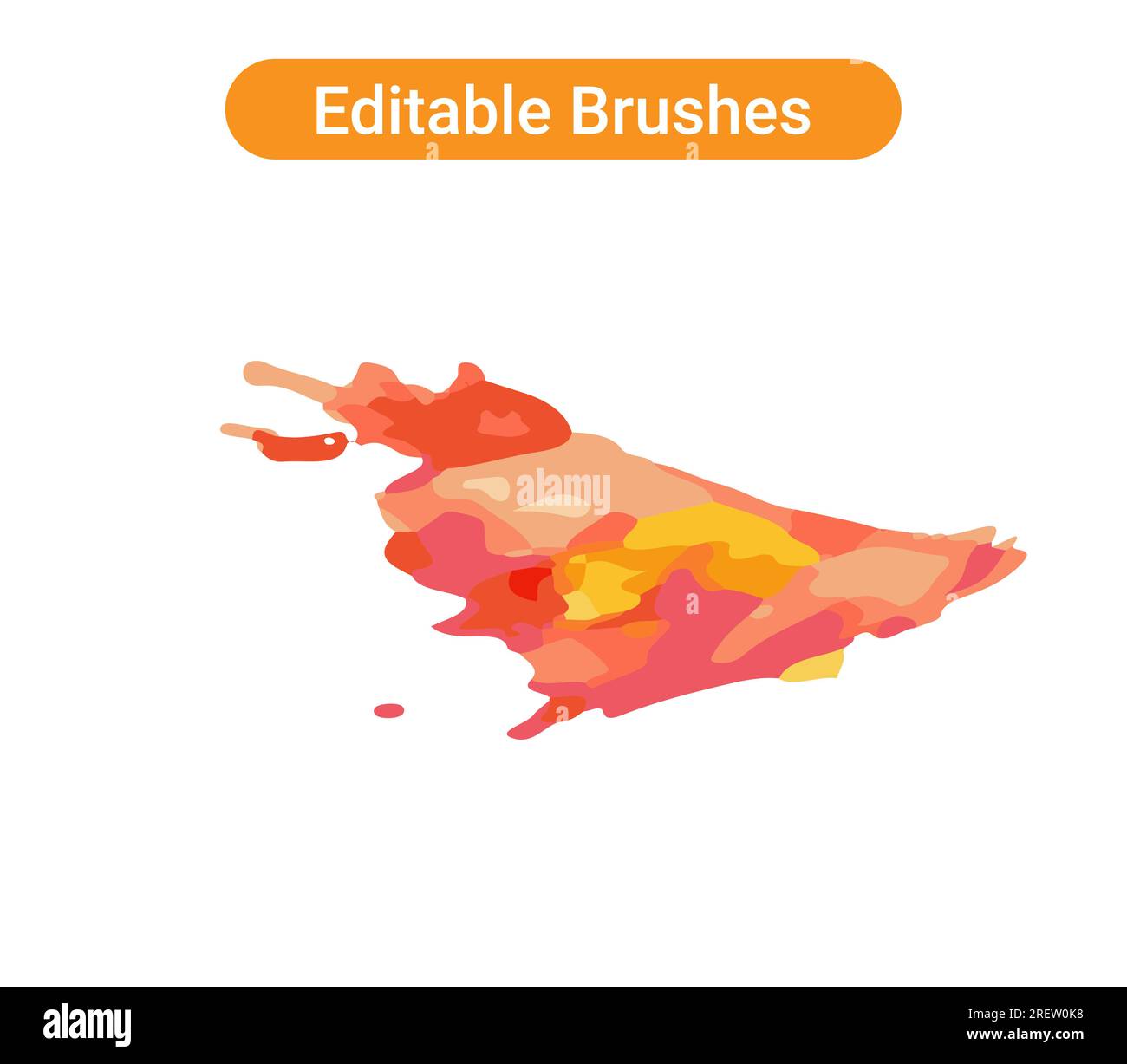 Brush strokes isolated. Editable brush arts Stock Vector Image & Art ...