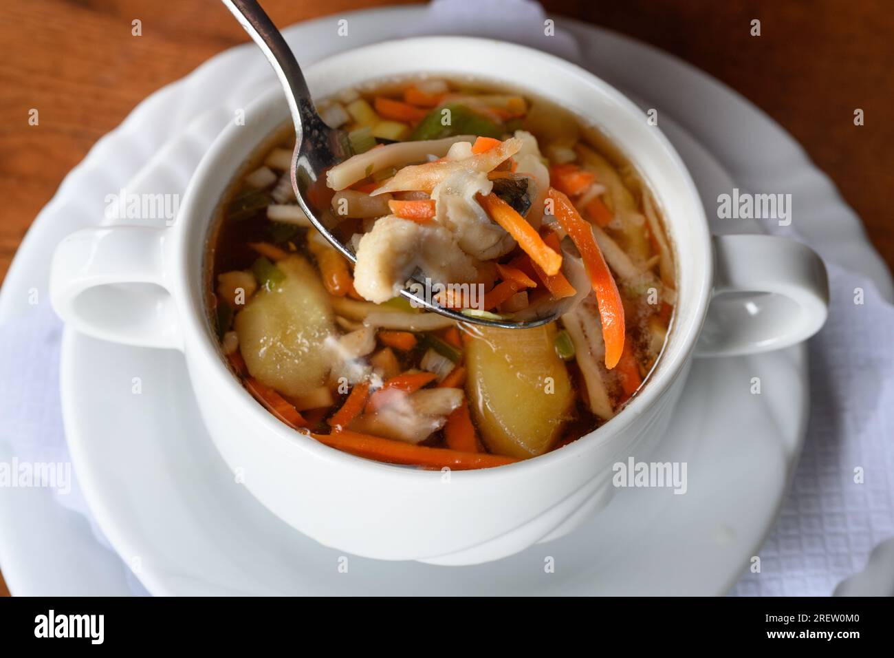 Verlorene Hamburger Aalsuppe Hamburg Style Eel Soup or Broth Stock Photo - Alamy