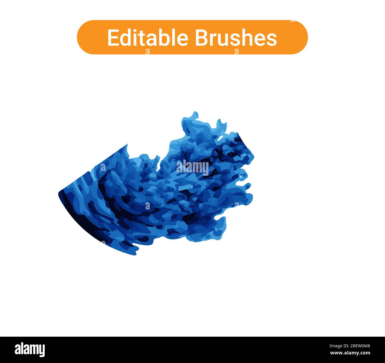 Brush strokes isolated. Editable brush arts Stock Vector Image & Art ...