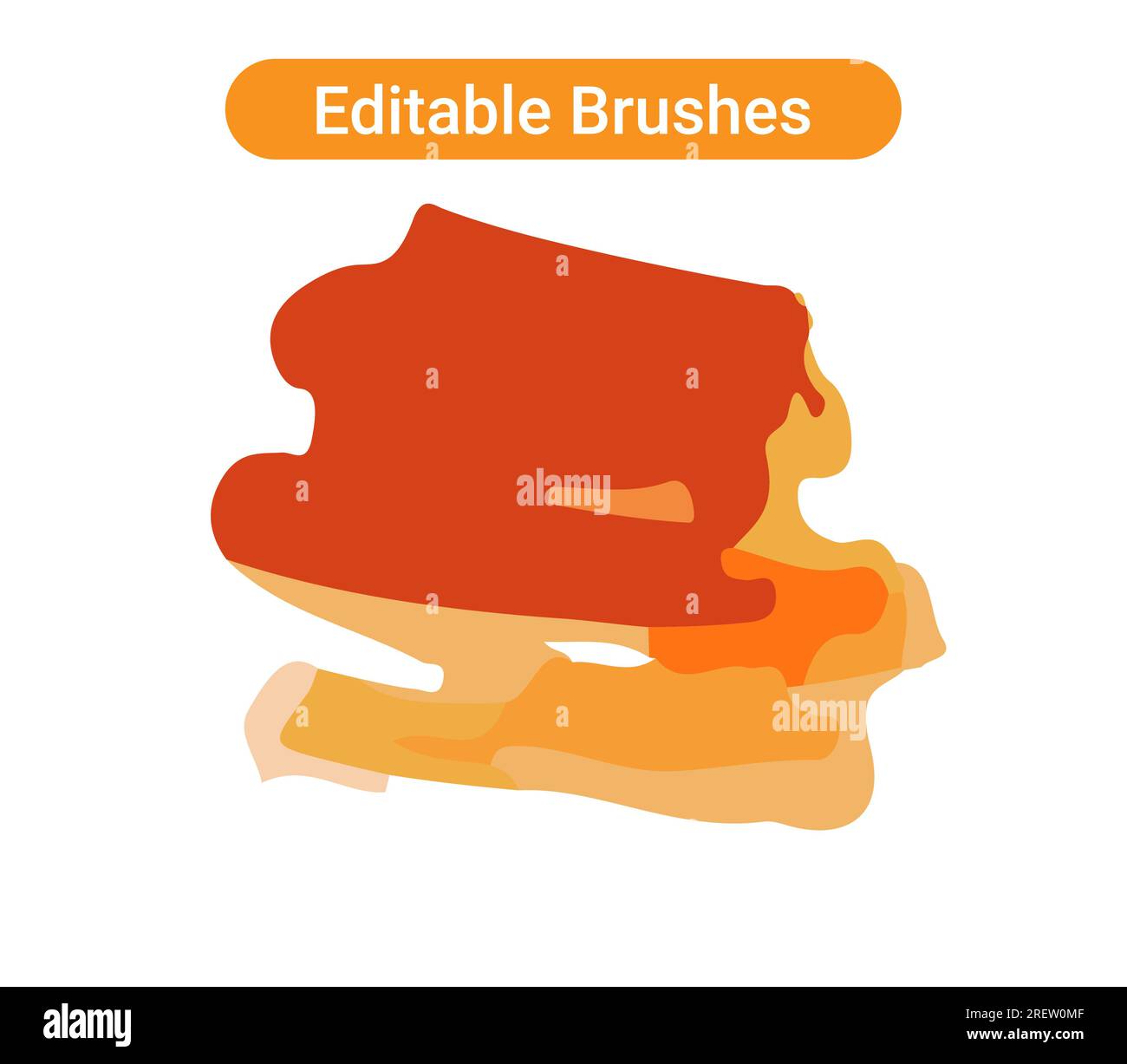 Brush strokes isolated. Editable brush arts Stock Vector Image & Art ...