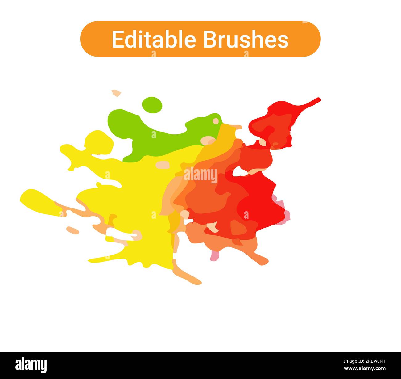 Brush strokes isolated. Editable brush arts Stock Vector Image & Art ...