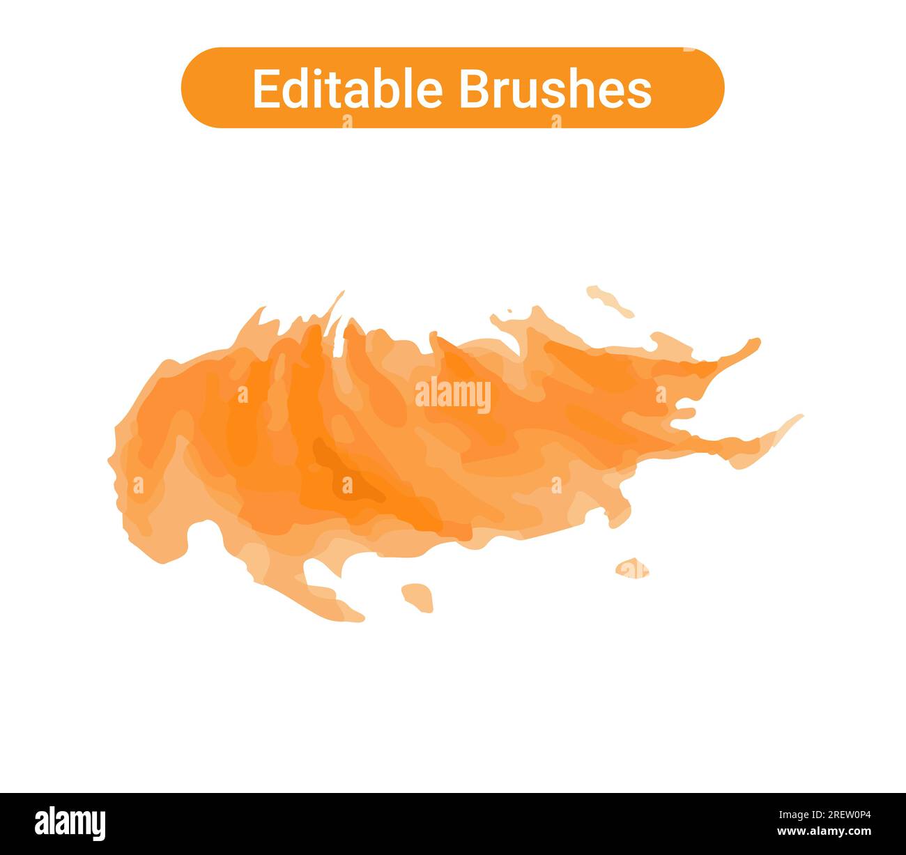 Brush strokes isolated. Editable brush arts Stock Vector Image & Art ...