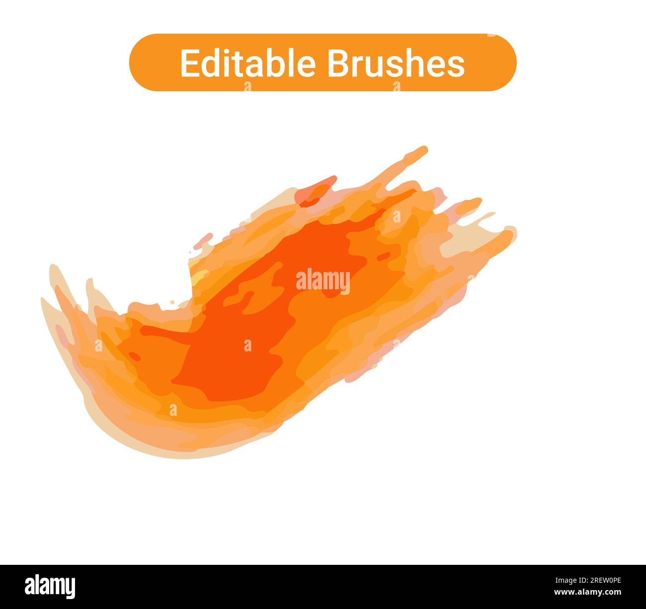 Brush strokes isolated. Editable brush arts Stock Vector Image & Art ...
