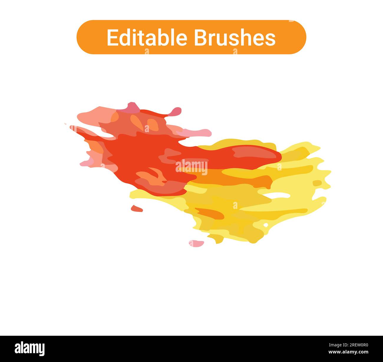 Brush strokes isolated. Editable brush arts Stock Vector Image & Art ...