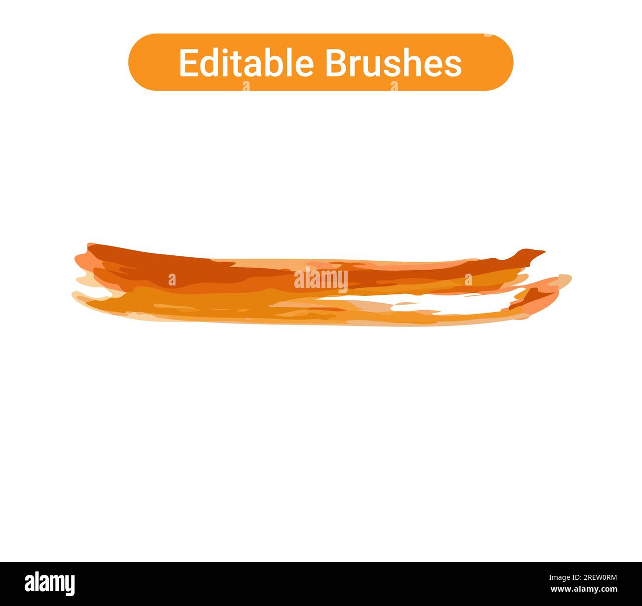 Brush strokes isolated. Editable brush arts Stock Vector Image & Art ...