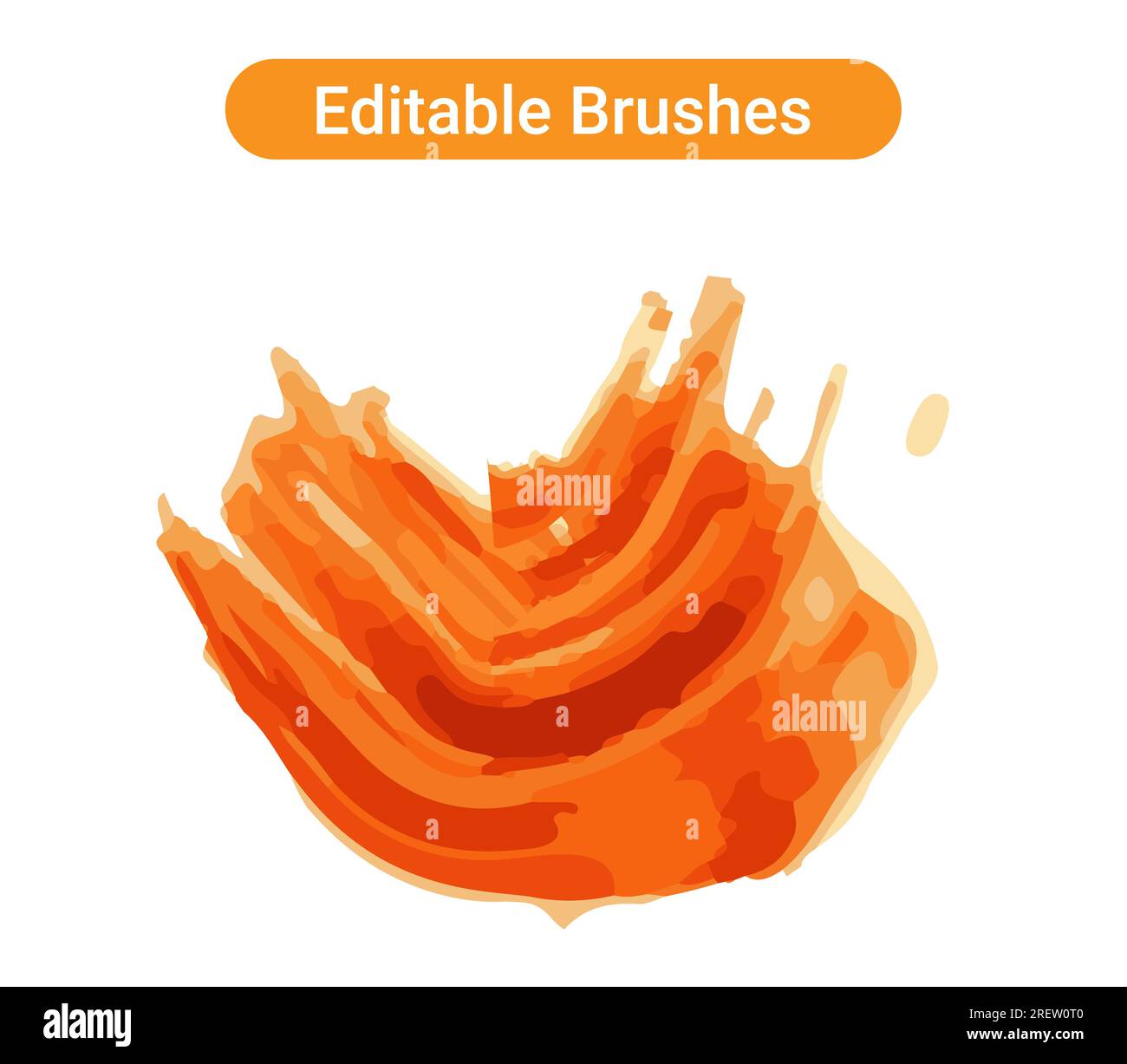 Brush strokes isolated. Editable brush arts Stock Vector Image & Art ...