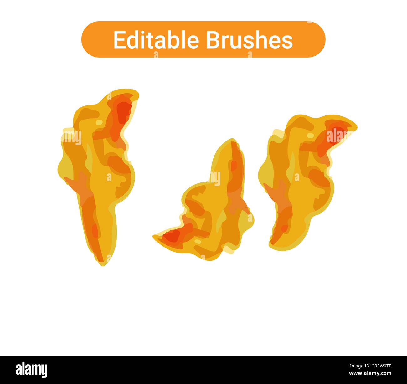 Brush strokes isolated. Editable brush arts Stock Vector Image & Art ...