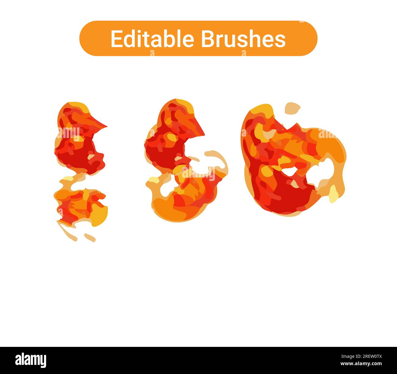 Brush strokes isolated. Editable brush arts Stock Vector Image & Art ...