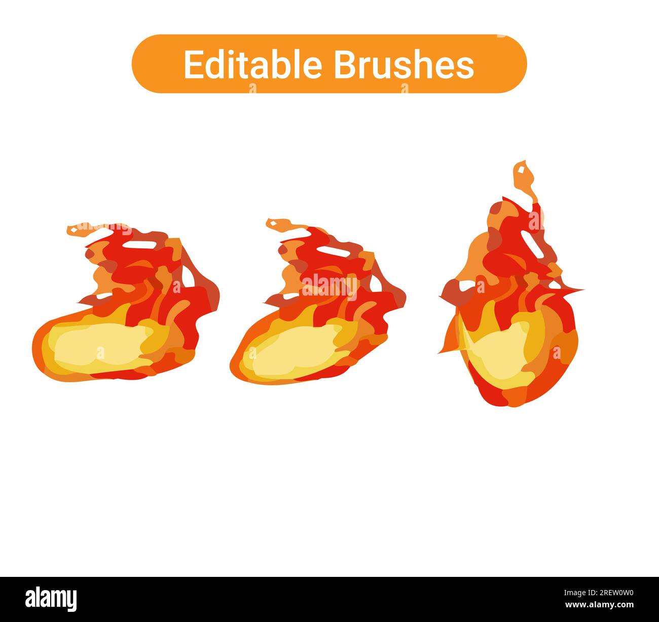 Brush strokes isolated. Editable brush arts Stock Vector Image & Art ...