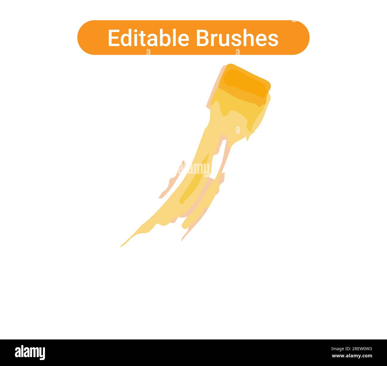 Brush strokes isolated. Editable brush arts Stock Vector Image & Art ...