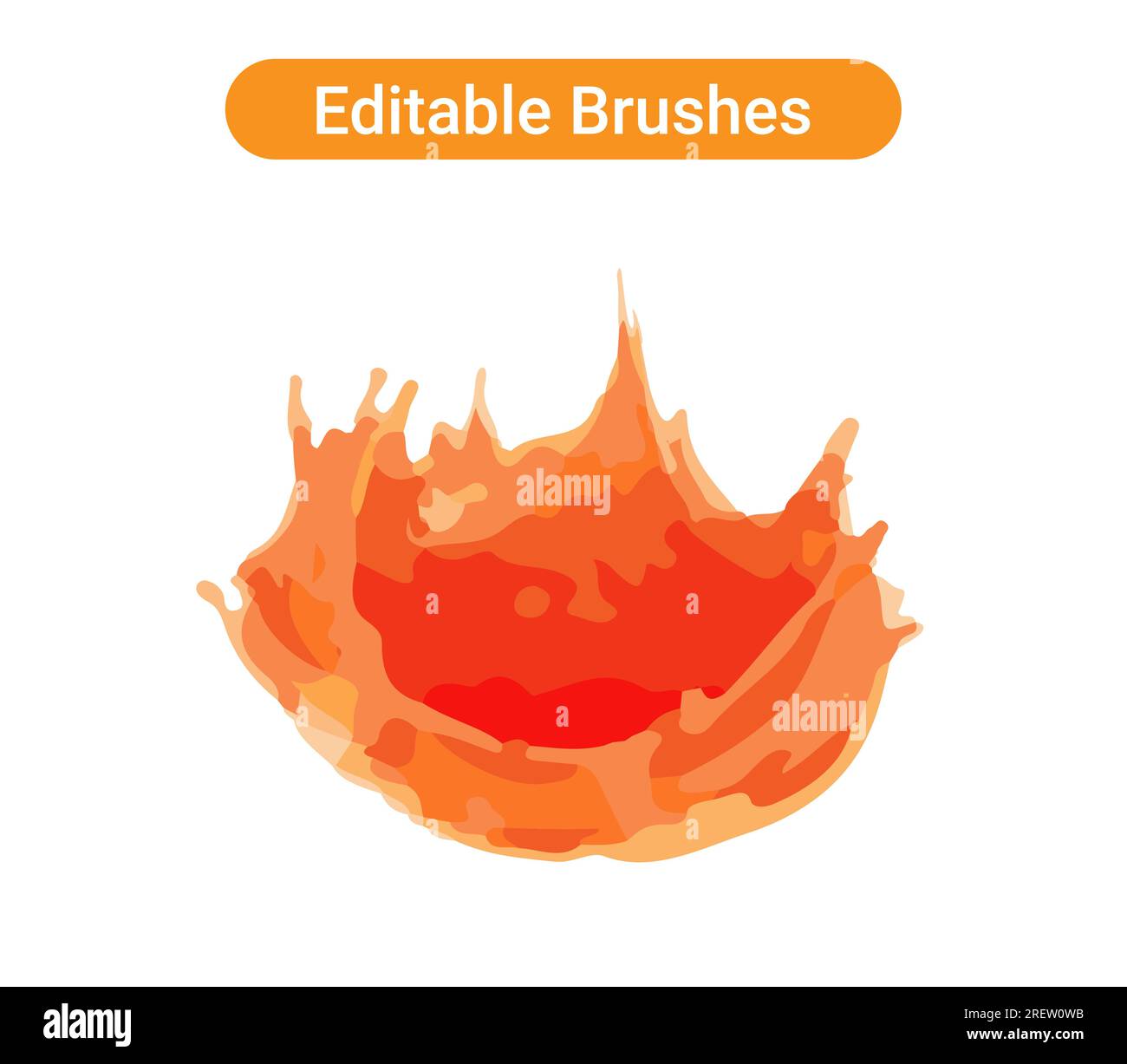 Brush strokes isolated. Editable brush arts Stock Vector Image & Art ...