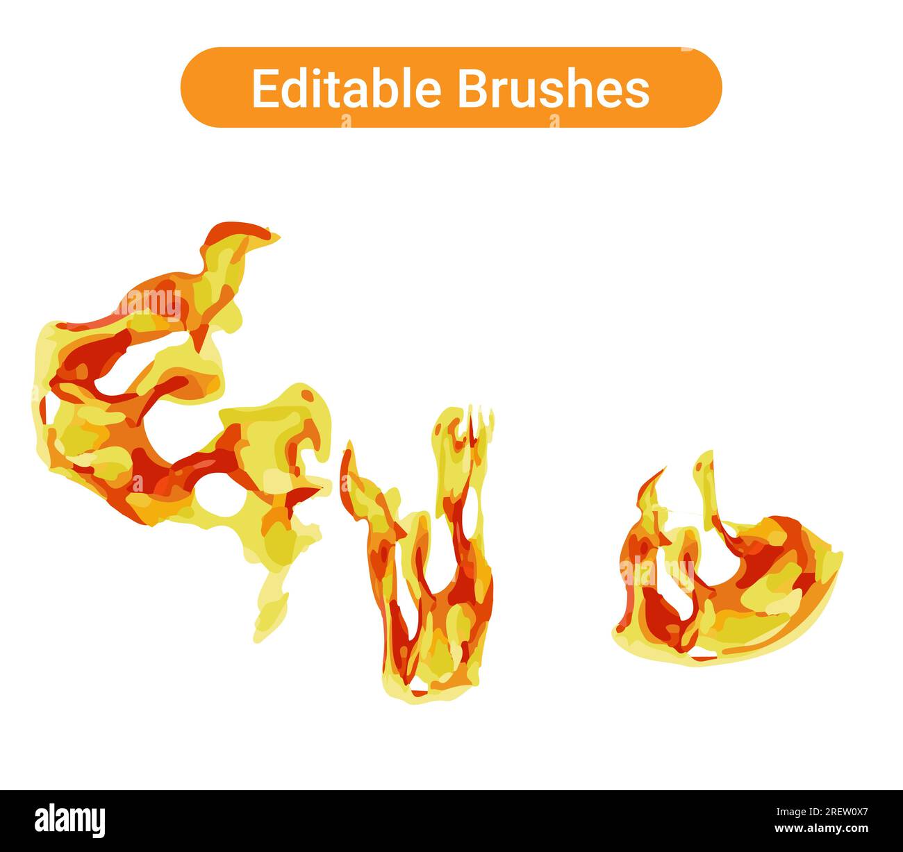 Brush strokes isolated. Editable brush arts Stock Vector Image & Art ...