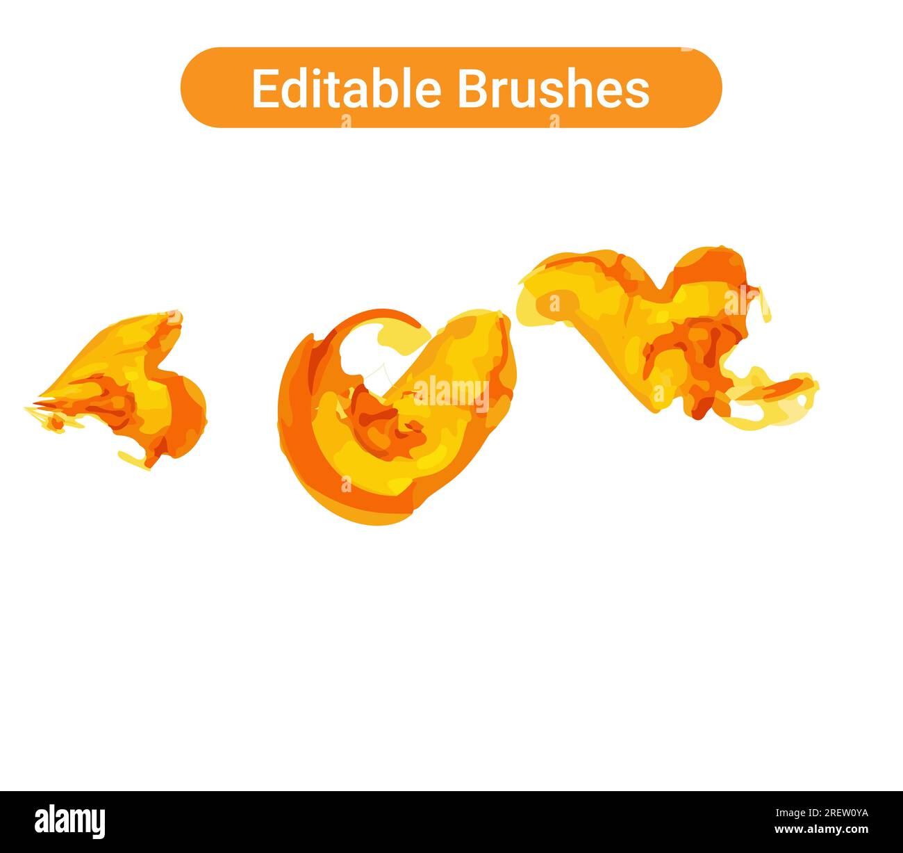 Brush strokes isolated. Editable brush arts Stock Vector Image & Art ...