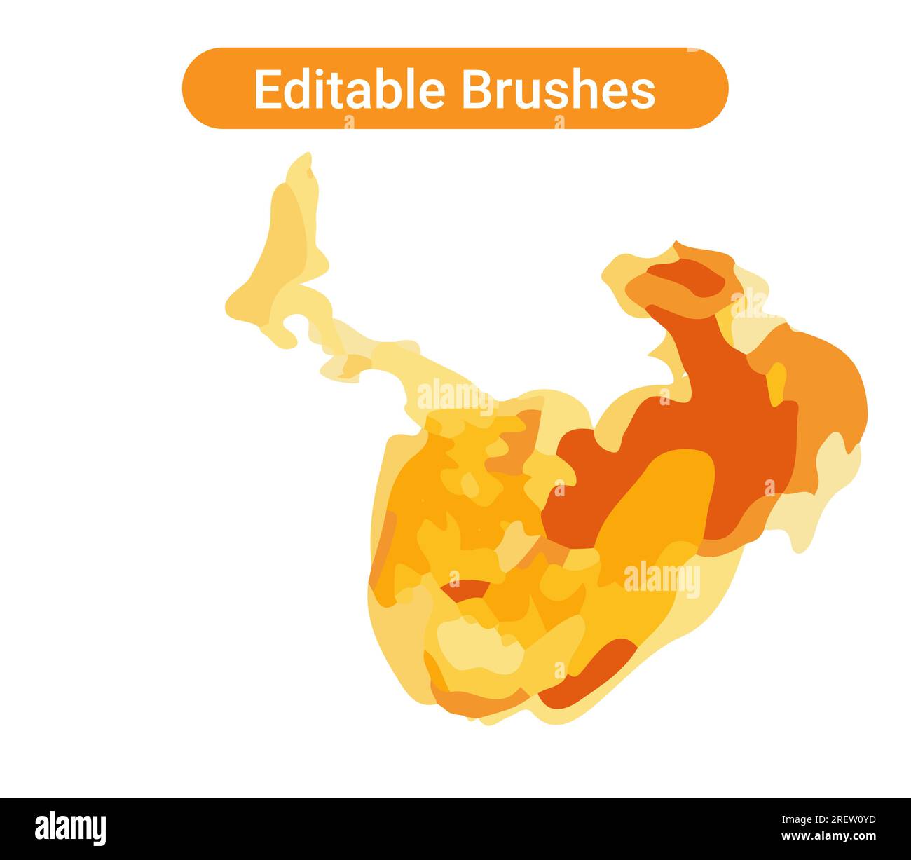Brush strokes isolated. Editable brush arts Stock Vector Image & Art ...