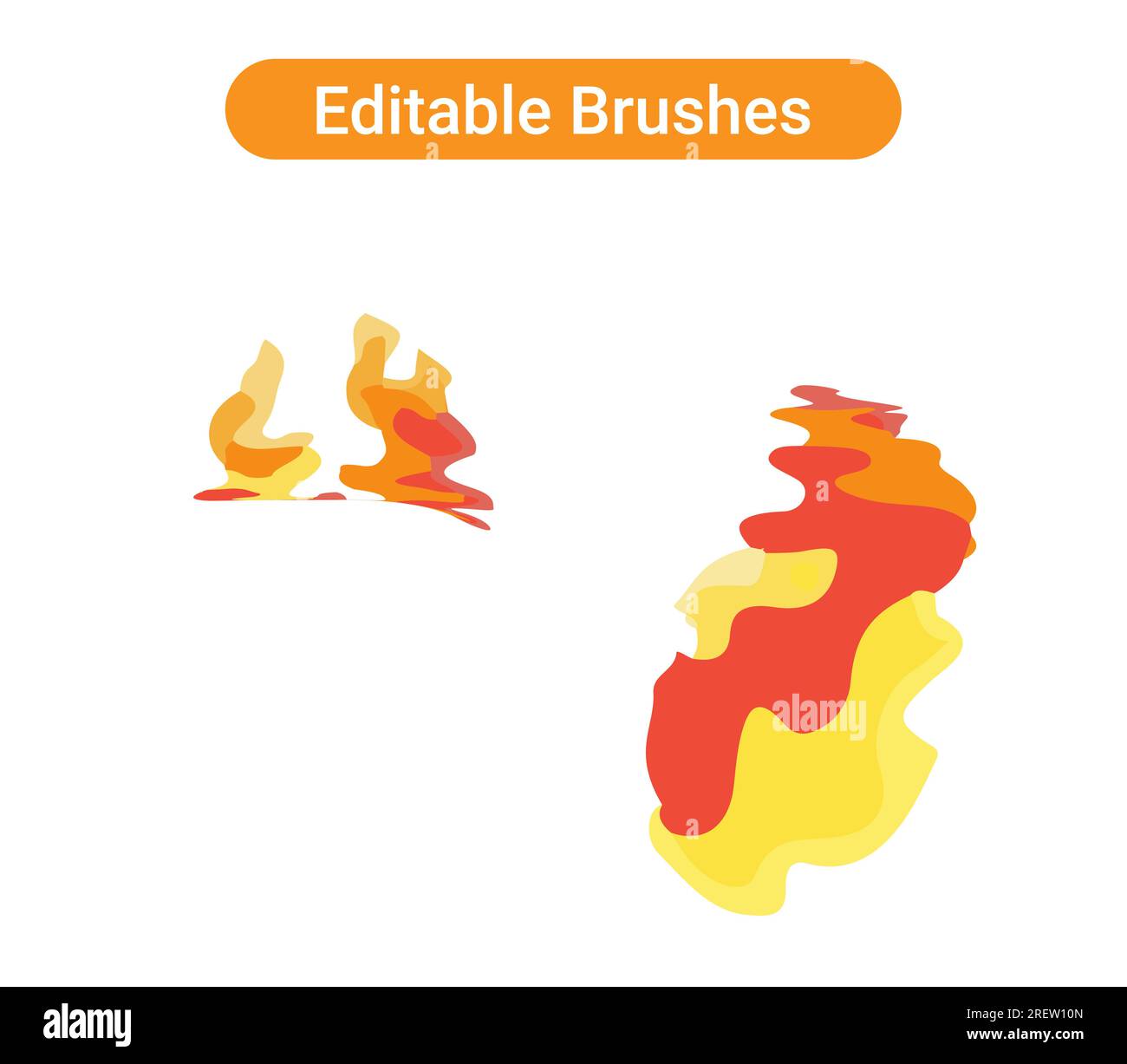 Brush strokes isolated. Editable brush arts Stock Vector Image & Art ...