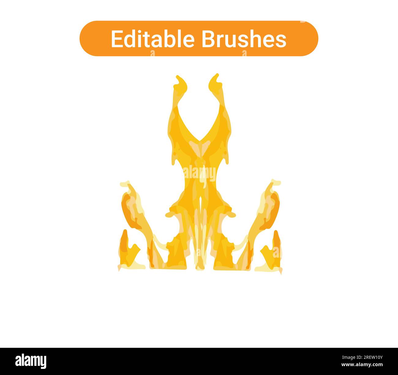 Brush strokes isolated. Editable brush arts Stock Vector Image & Art ...