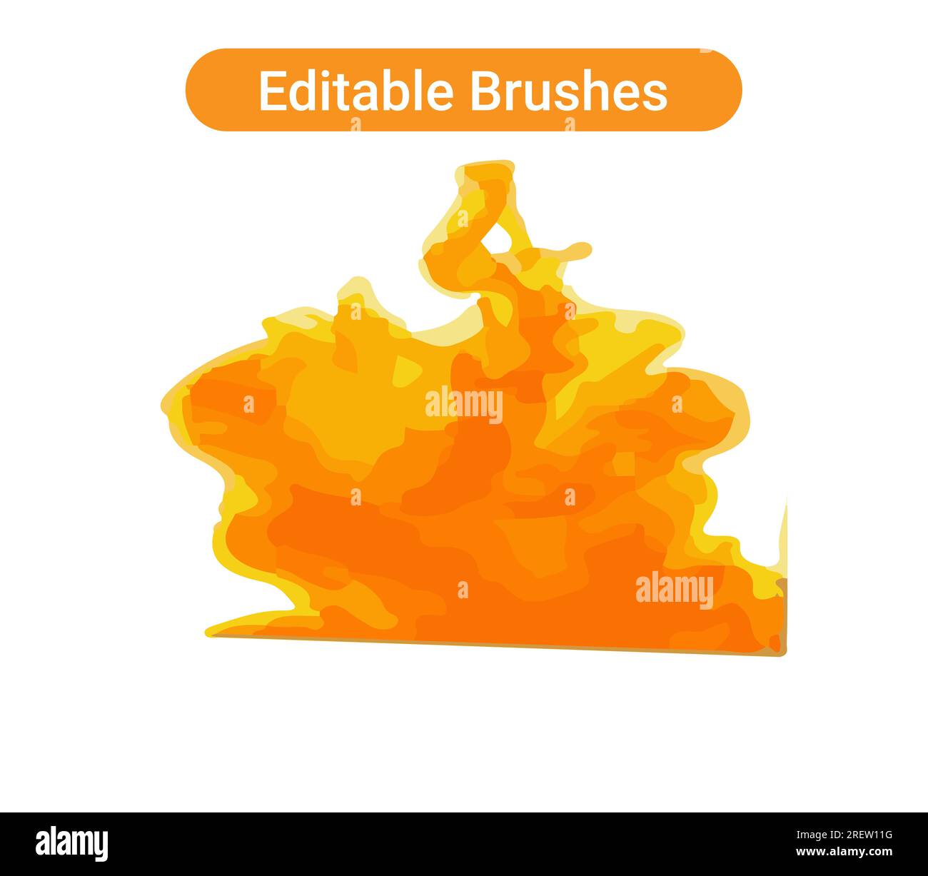 Brush strokes isolated. Editable brush arts Stock Vector Image & Art ...