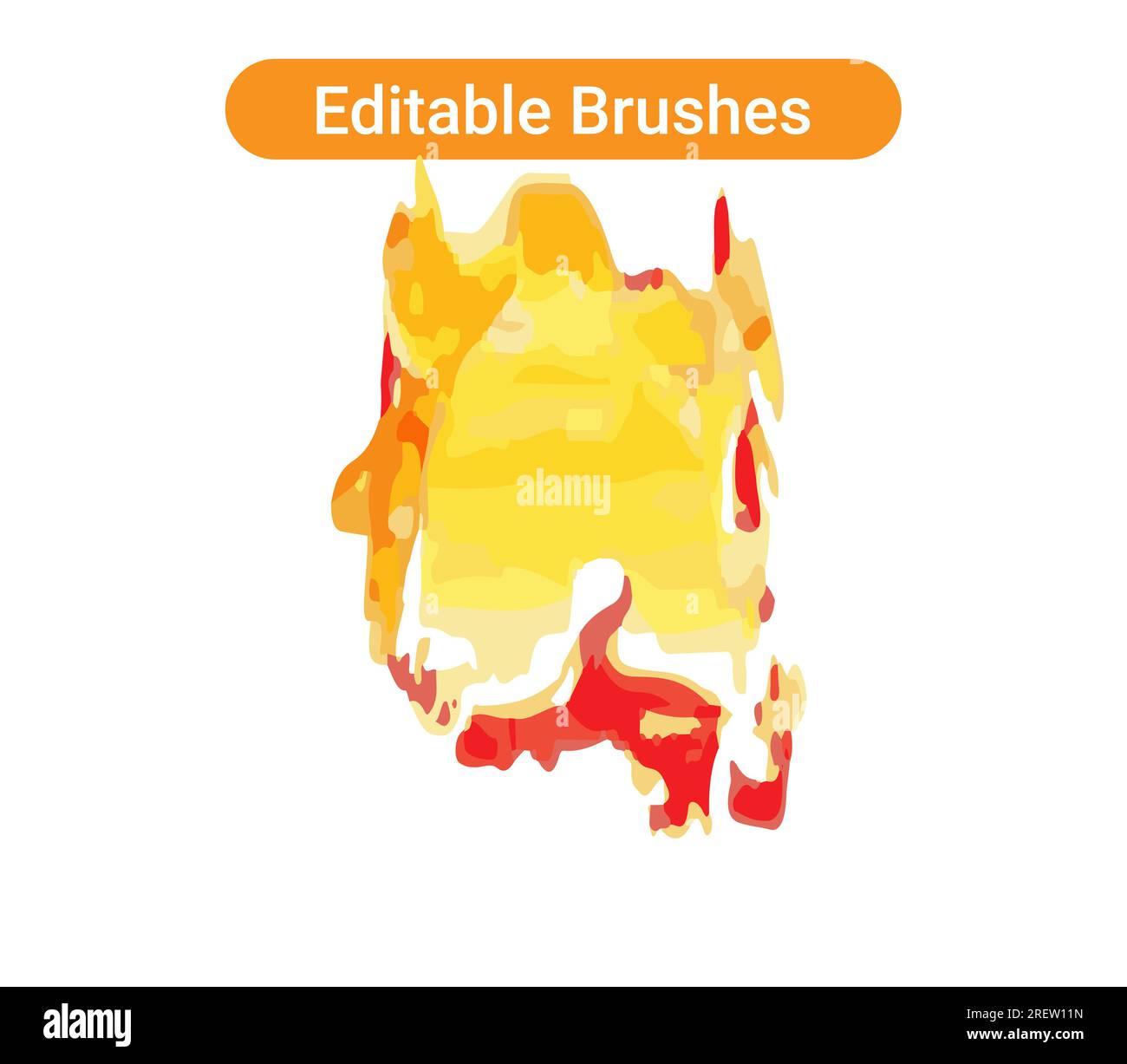 Brush strokes isolated. Editable brush arts Stock Vector Image & Art ...