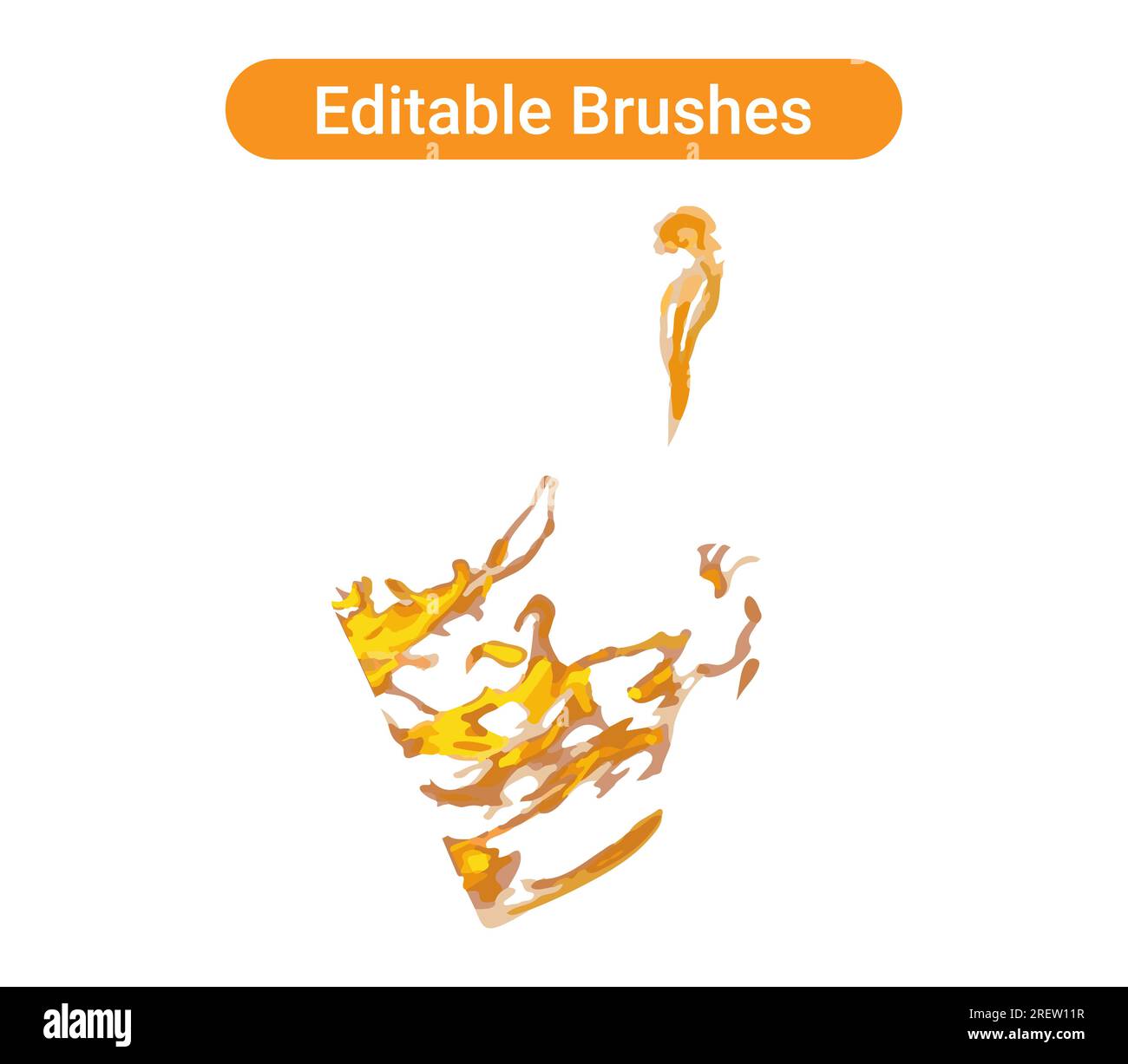 Brush strokes isolated. Editable brush arts Stock Vector Image & Art ...