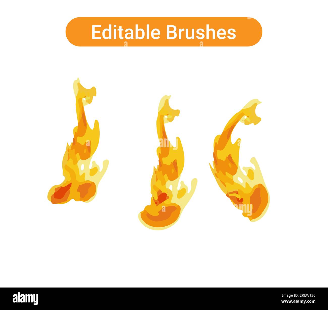 Brush strokes isolated. Editable brush arts Stock Vector Image & Art ...