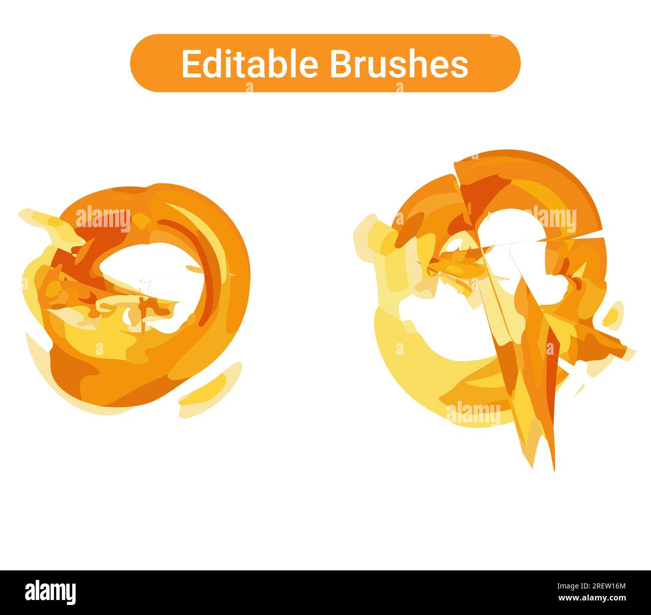 Brush strokes isolated. Editable brush arts Stock Vector Image & Art ...