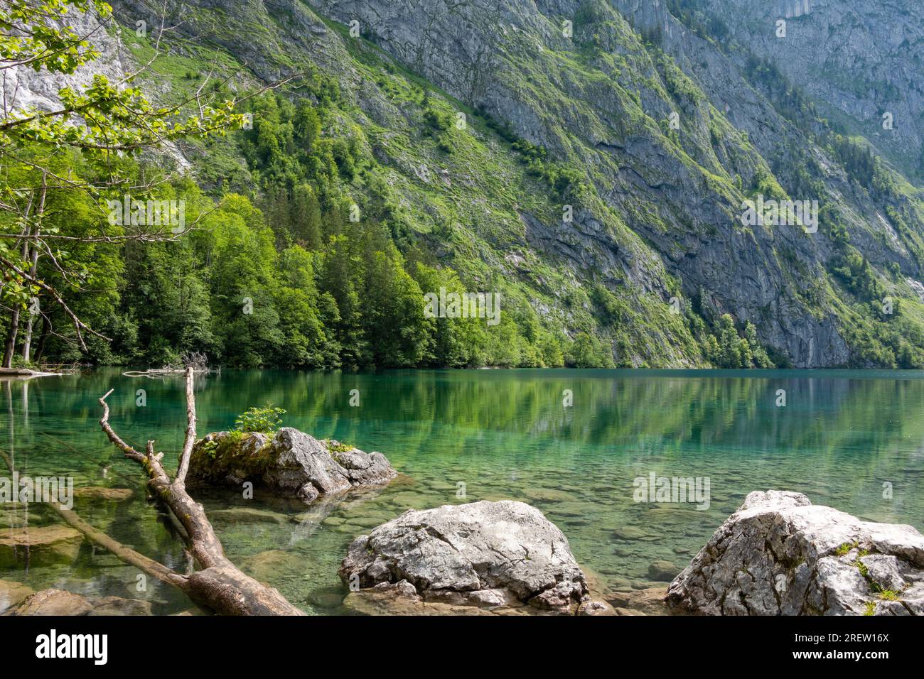 Pristine, turquoise and clear waters of Lake Obersee in Germany's ...