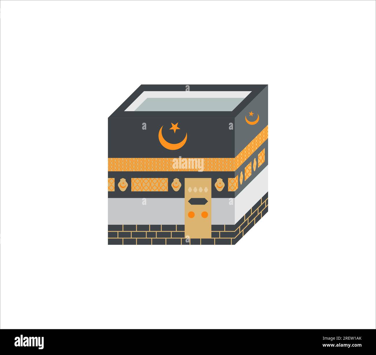 Kaaba mecca illustration and stars shining Stock Vector Image & Art - Alamy
